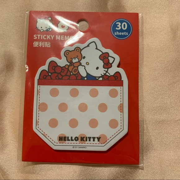 Sanrio | Office | Hello Kitty Pocket Shaped Sticky Memo Notes | Poshmark